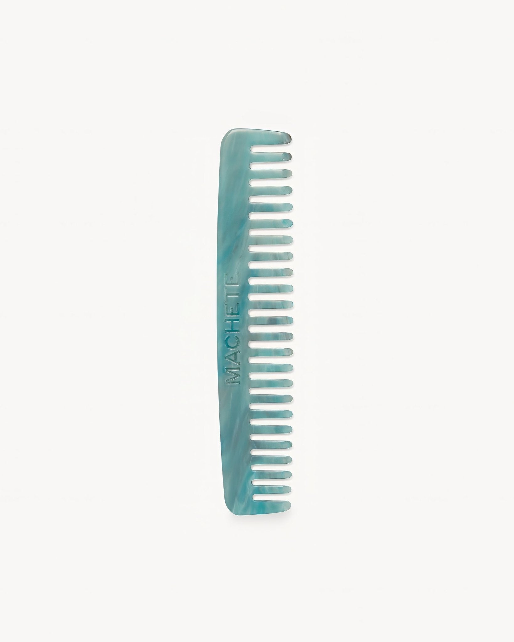 No. 3 travel-sized wide-tooth comb in Jadeite cream acetate. – MACHETE