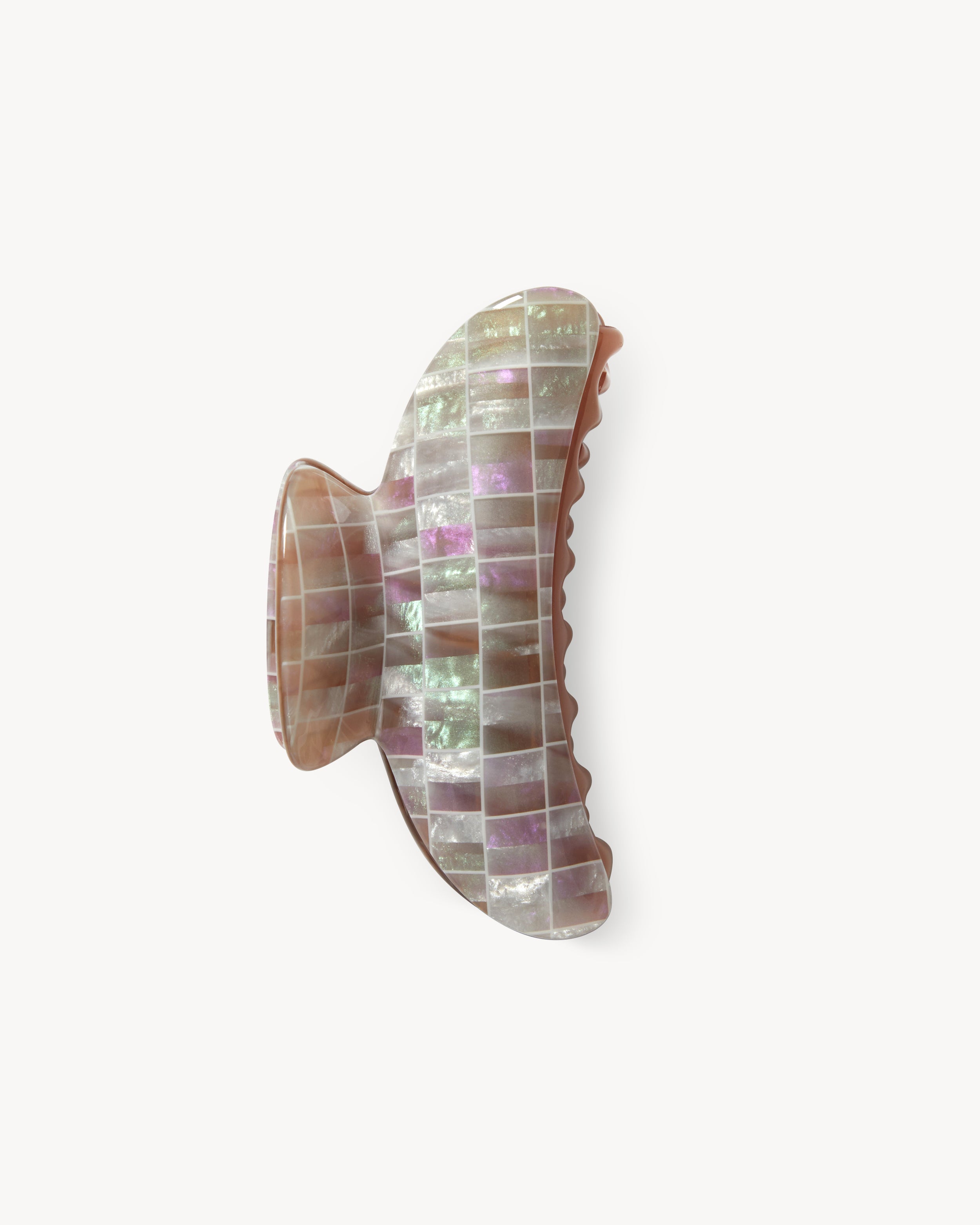 MACHETE Grande Heirloom Claw in Brown Shell Checker