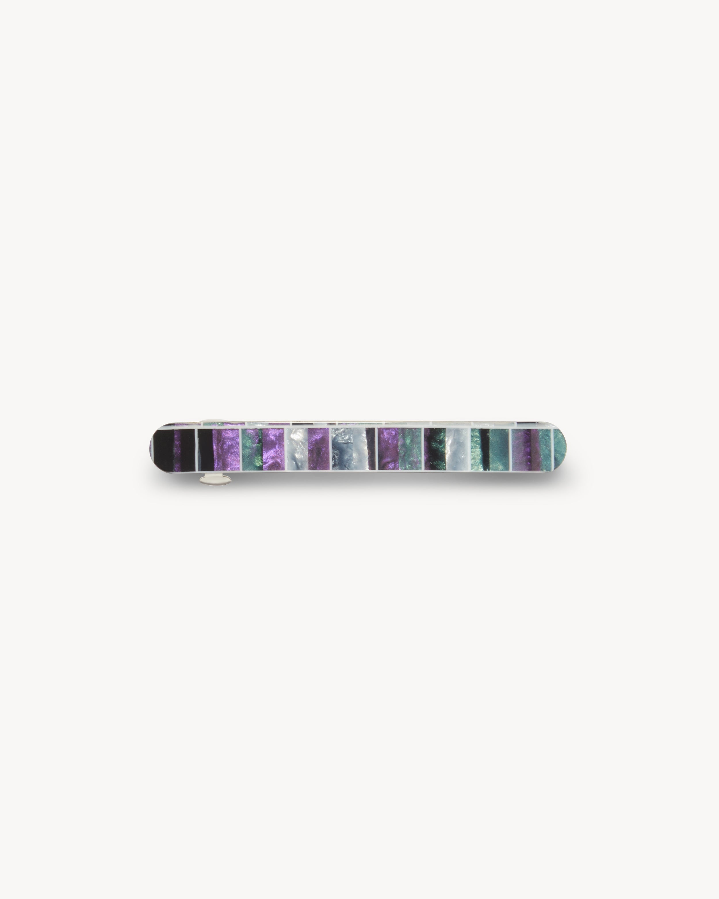 Midi Paris Barrette in Terre Shell Checker – MACHETE