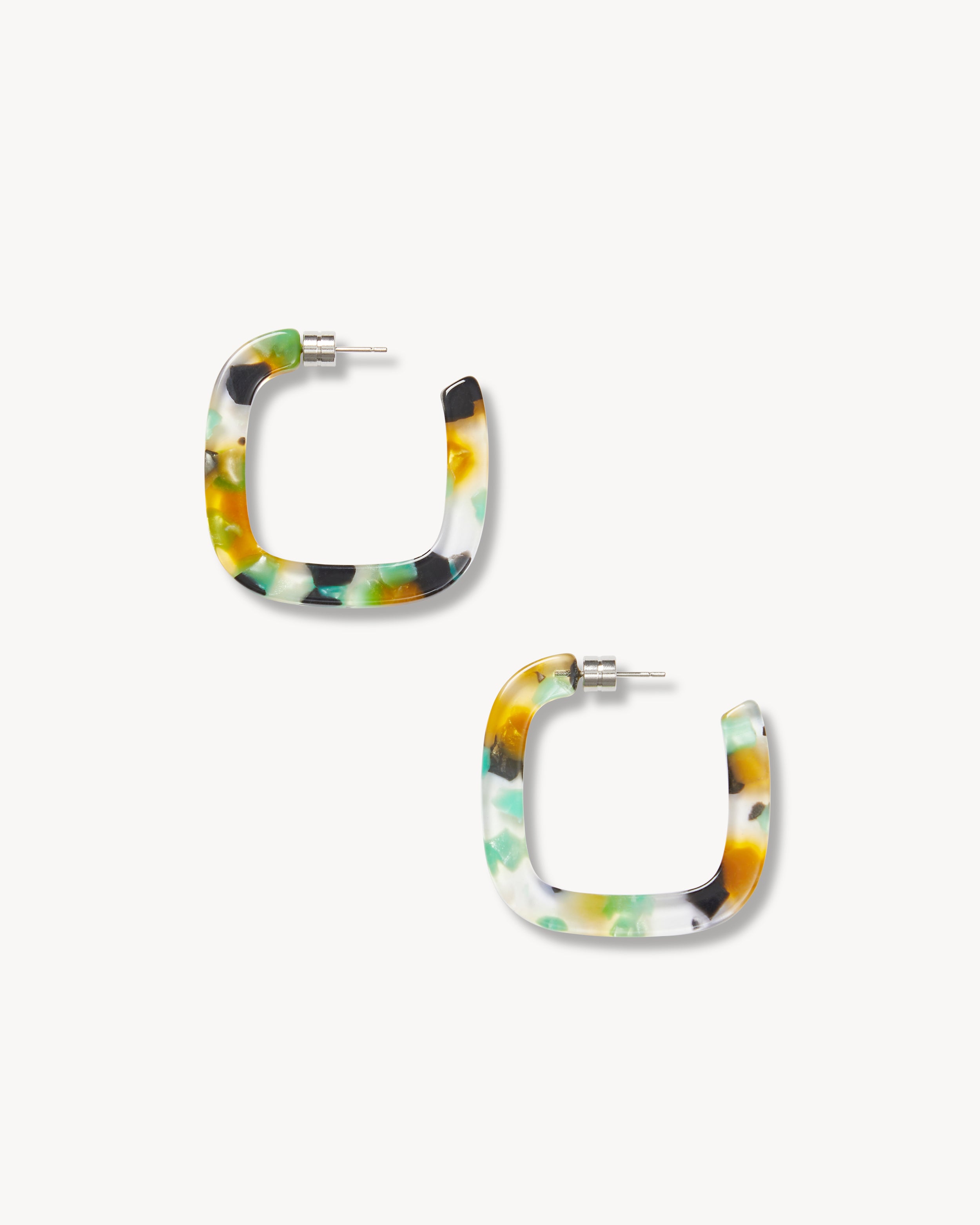 Midi Square Hoops in Lagune – MACHETE