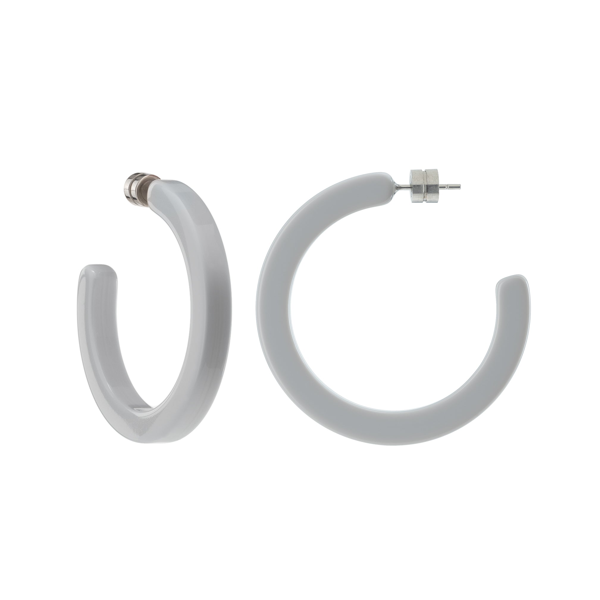 Midi Hoops in Light Grey – MACHETE