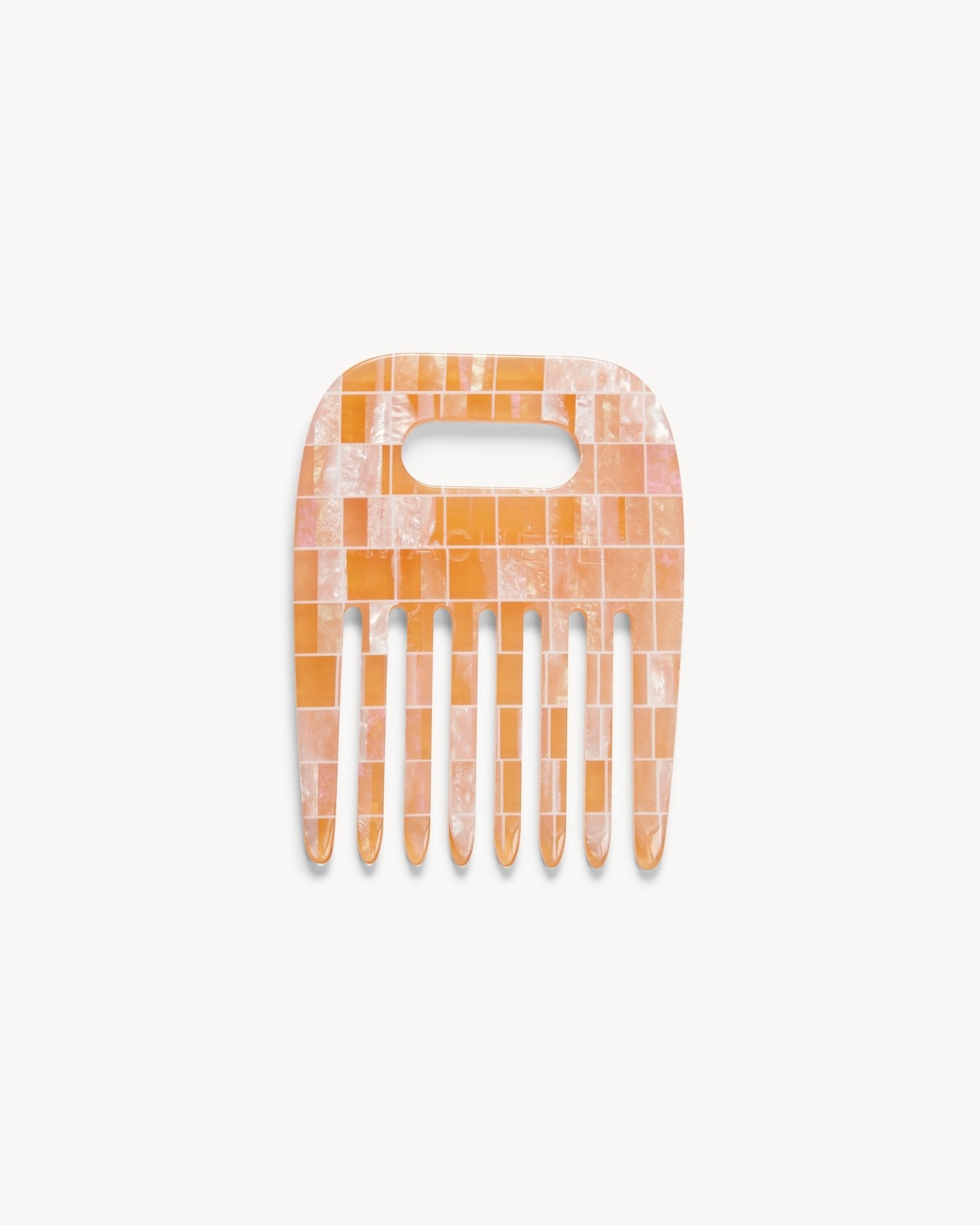 No. 4 Comb in Apricot Shell Checker – MACHETE
