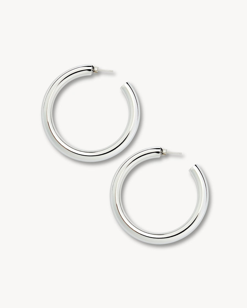Silver Hinge Hoop Earrings - Machete Jewelry and Accessories – MACHETE