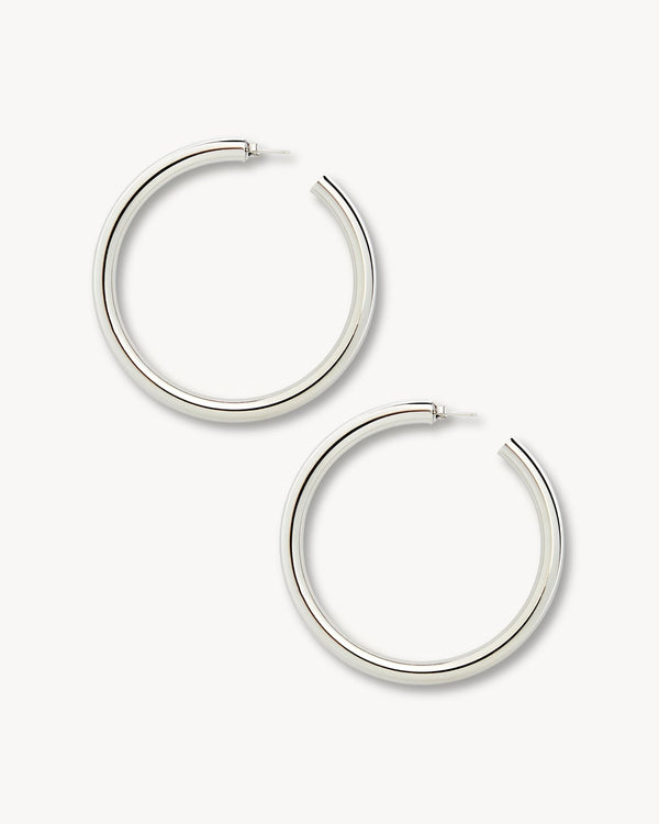 2.5" Perfect Hoop Earrings in Silver - Jewelry and Accessories – MACHETE
