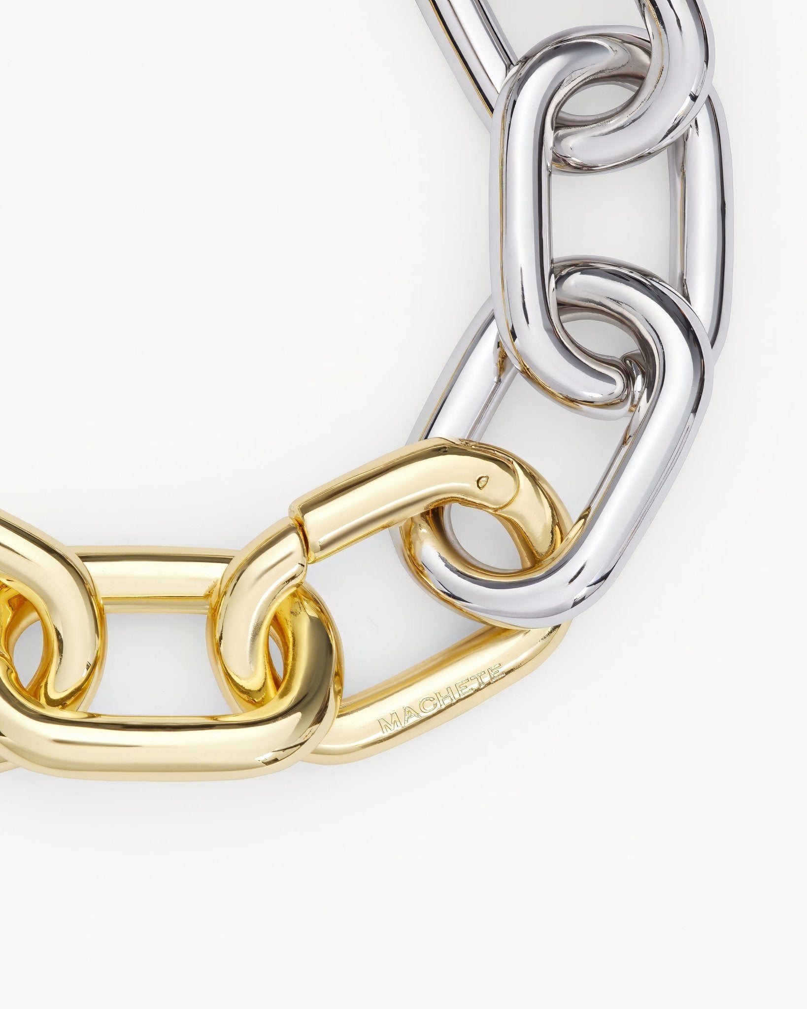 Interchangeable Link Bracelet in Gold + Silver Split – MACHETE