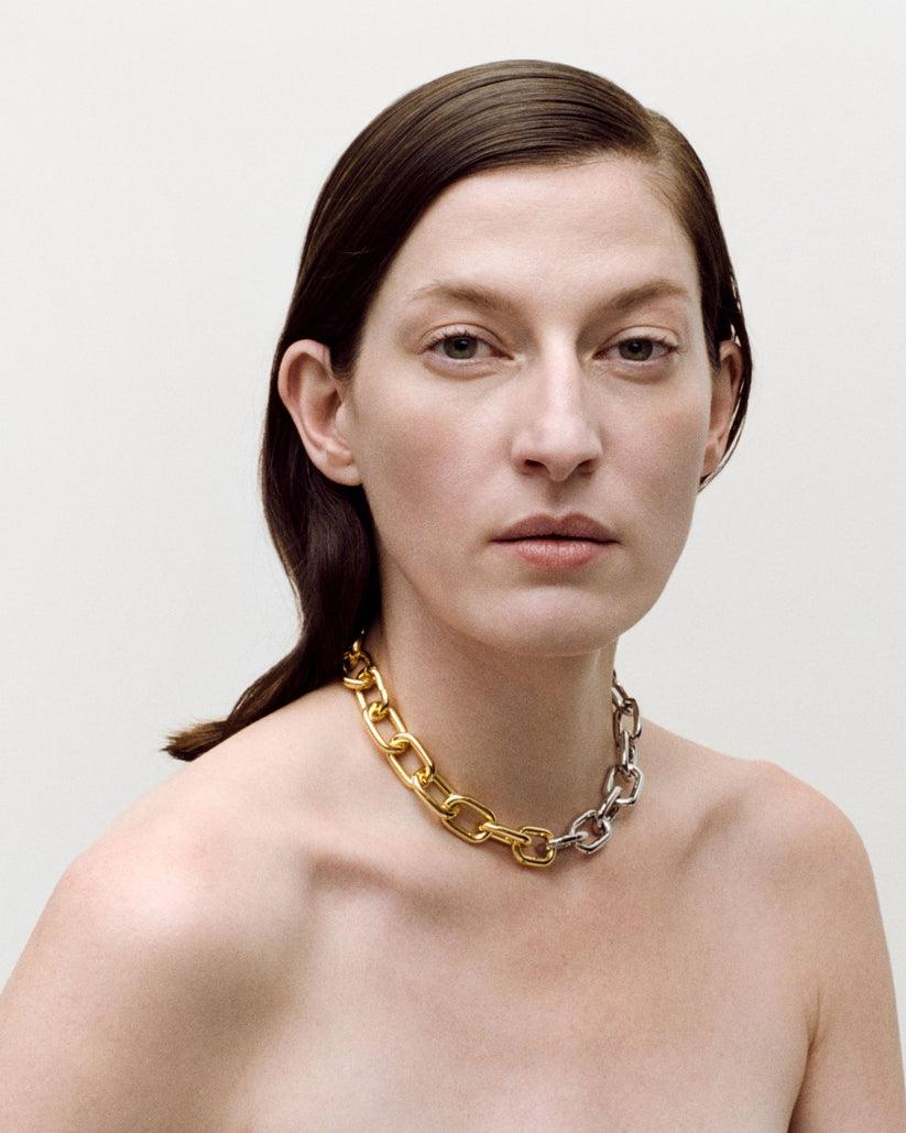 Interchangeable Link Necklace in Gold and Silver Split – MACHETE