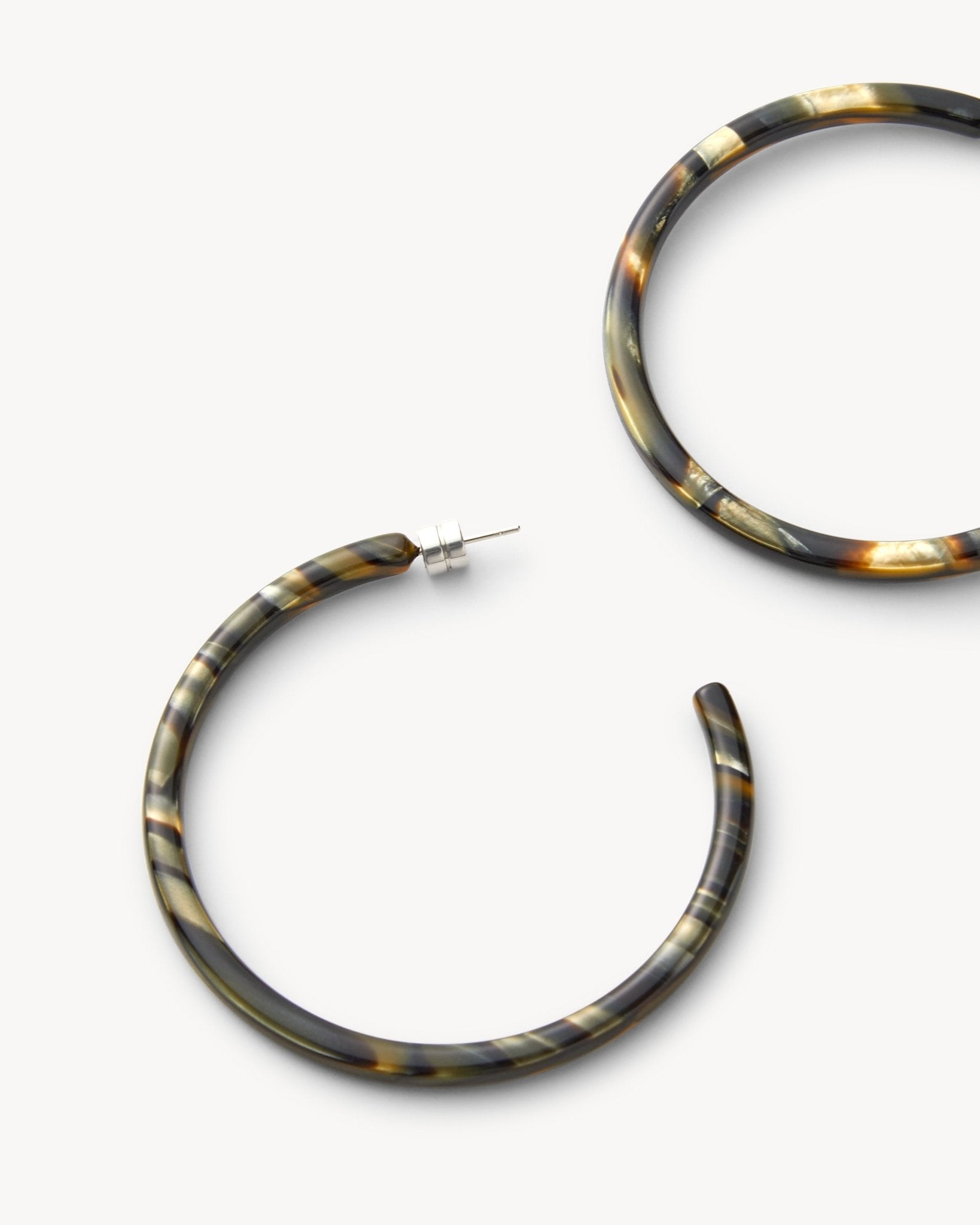 Large Hoops in Midnight Horn – MACHETE