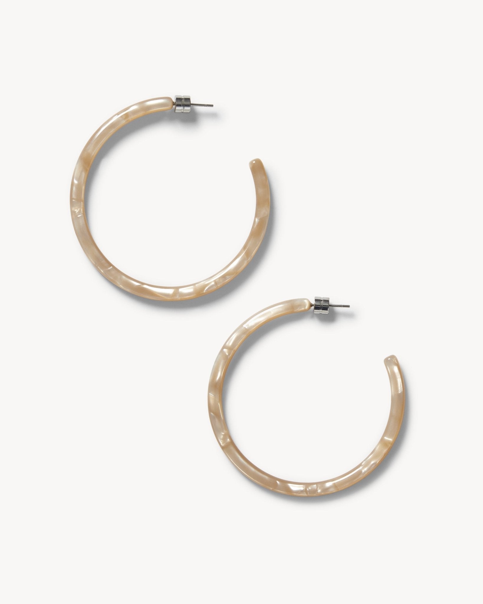 Large Hoops in Sand Shell – MACHETE