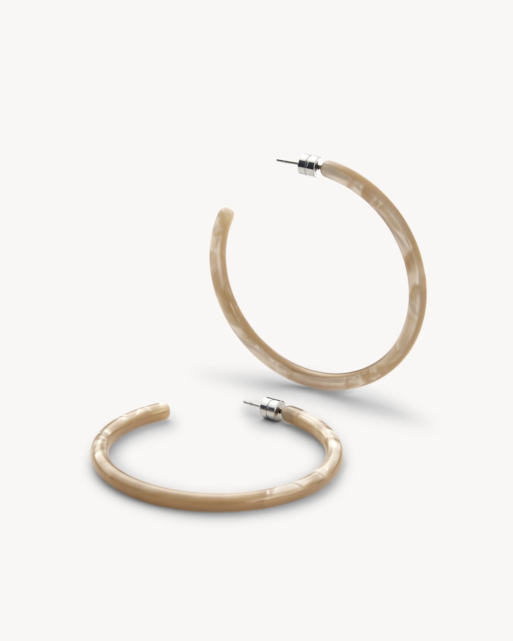 Large Hoops in Sand Shell – MACHETE