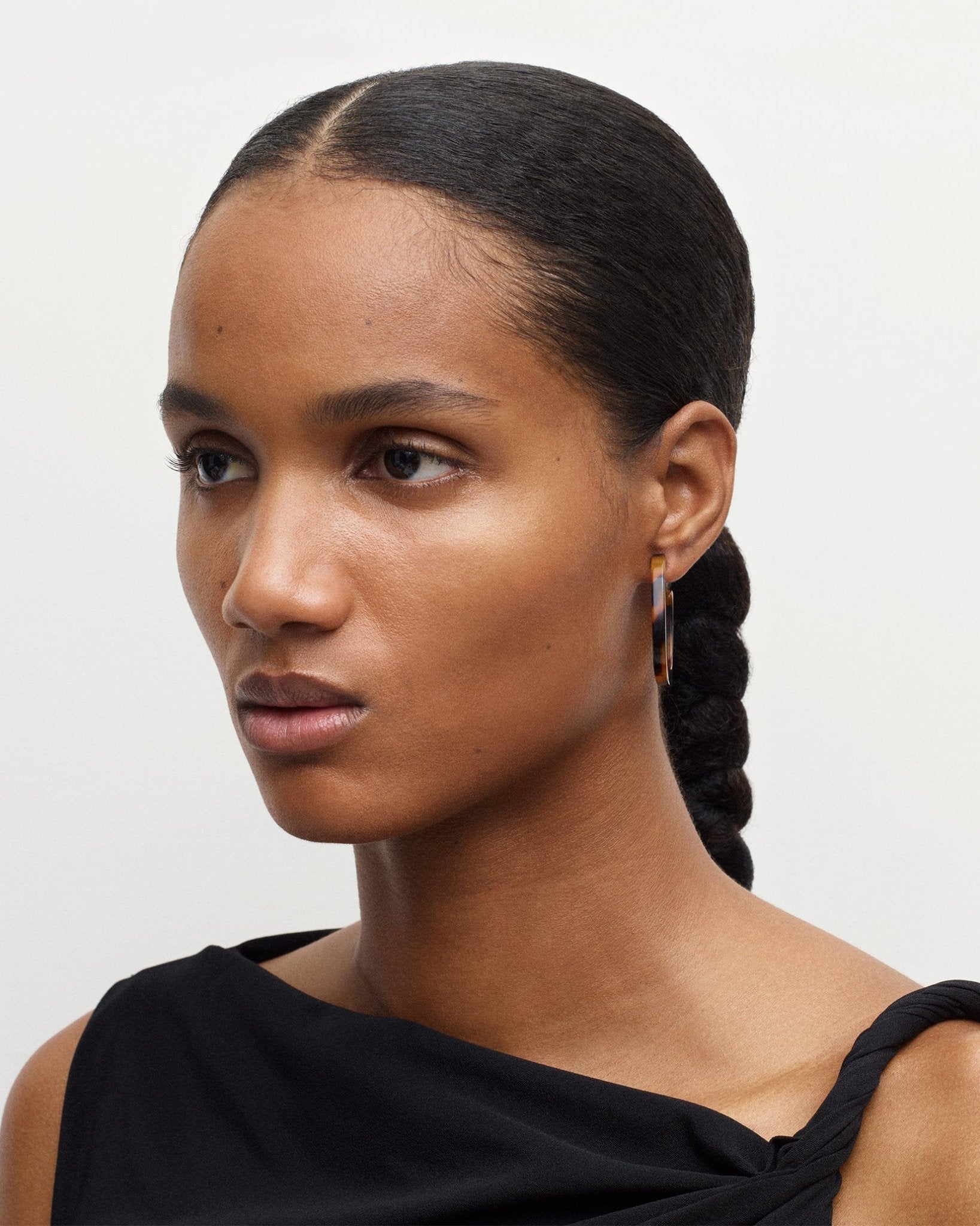 Midi Square Hoops in Marble – MACHETE