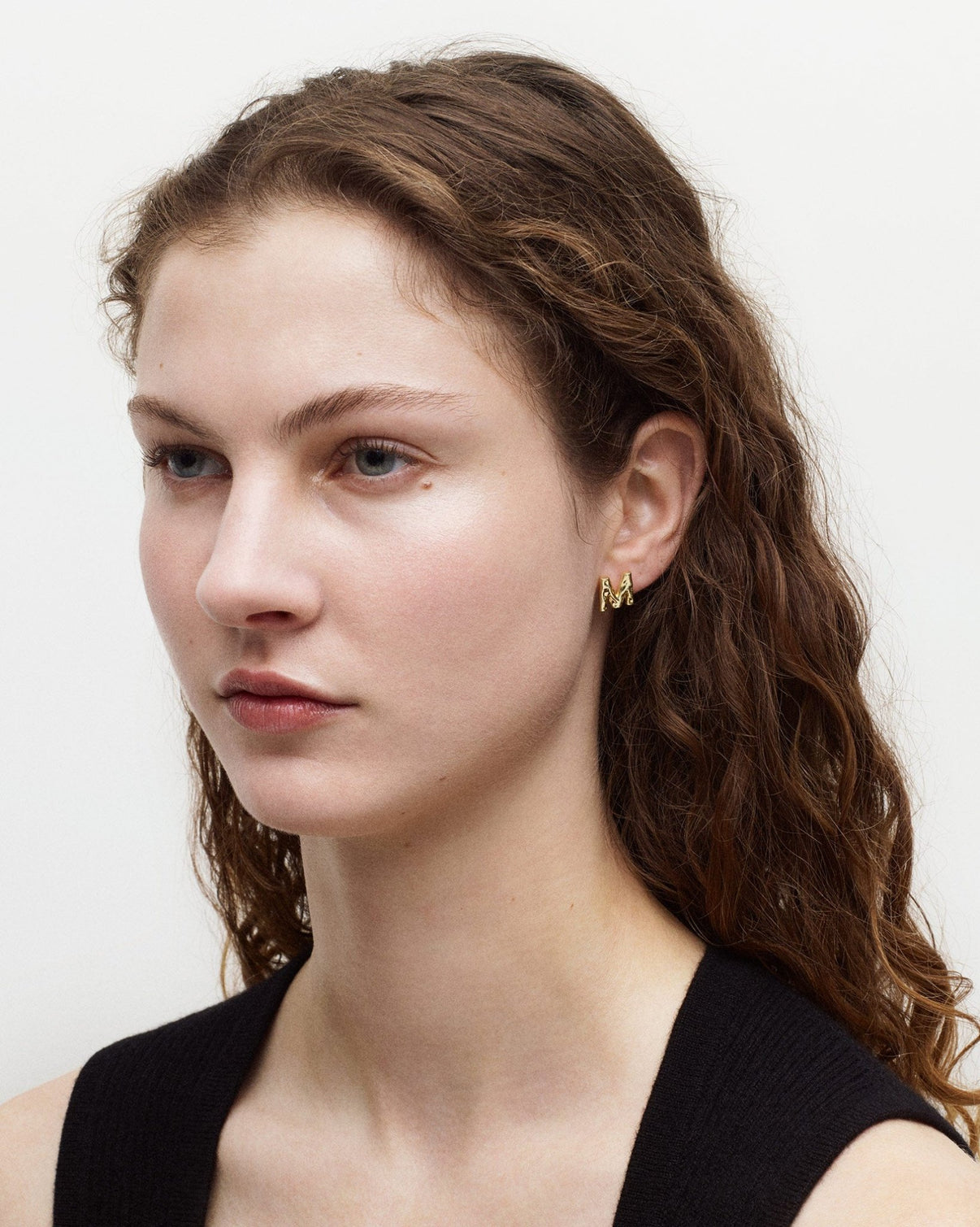 Letter Charm Stud Earrings | Machete – MACHETE