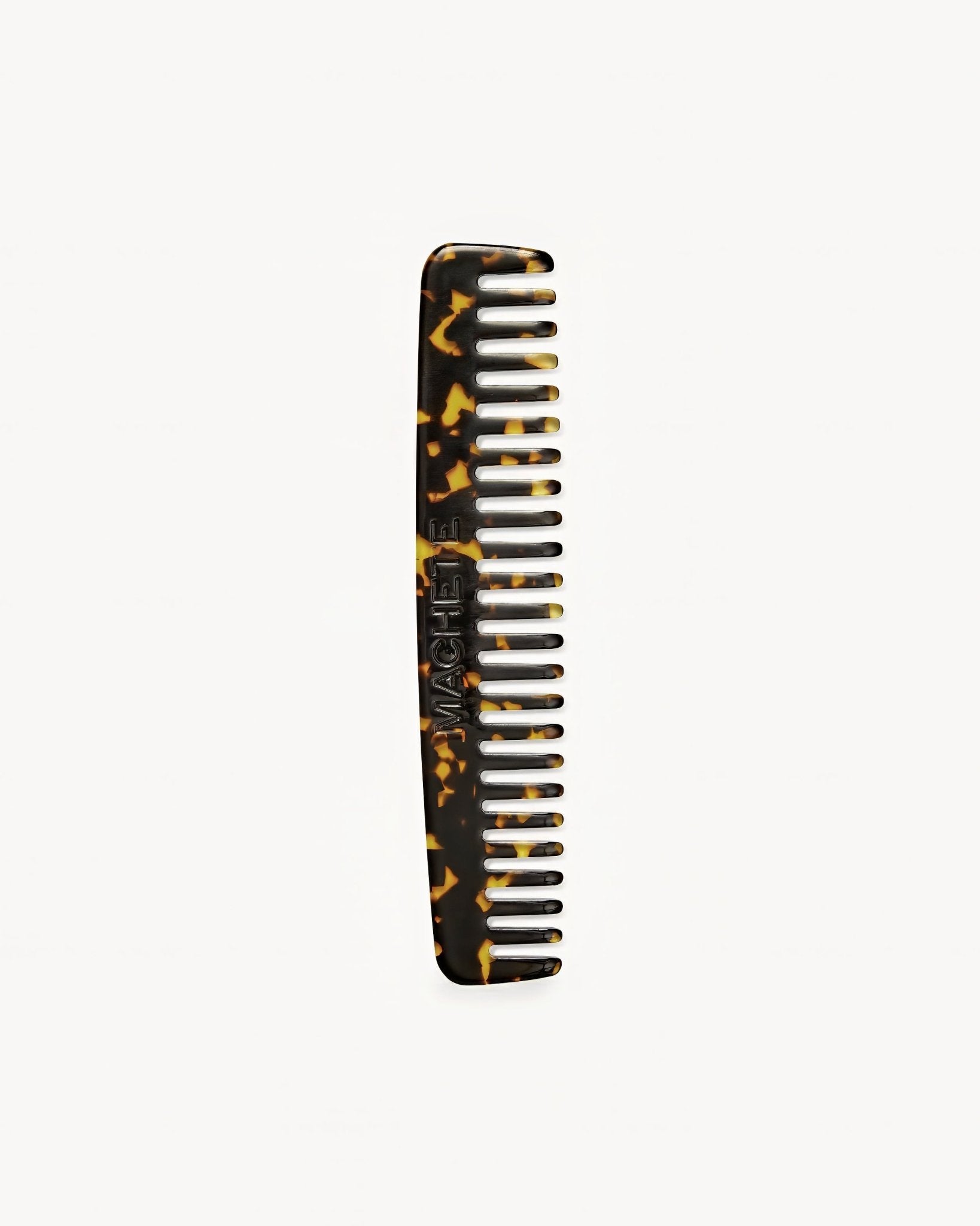 No. 3 travel-sized wide-tooth comb in Dark Tortoise acetate. – MACHETE