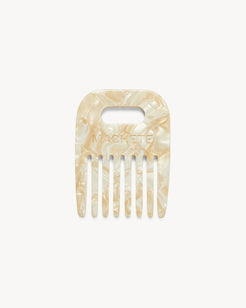 No. 4 comb hair pick shape in ivory cream acetate. – MACHETE