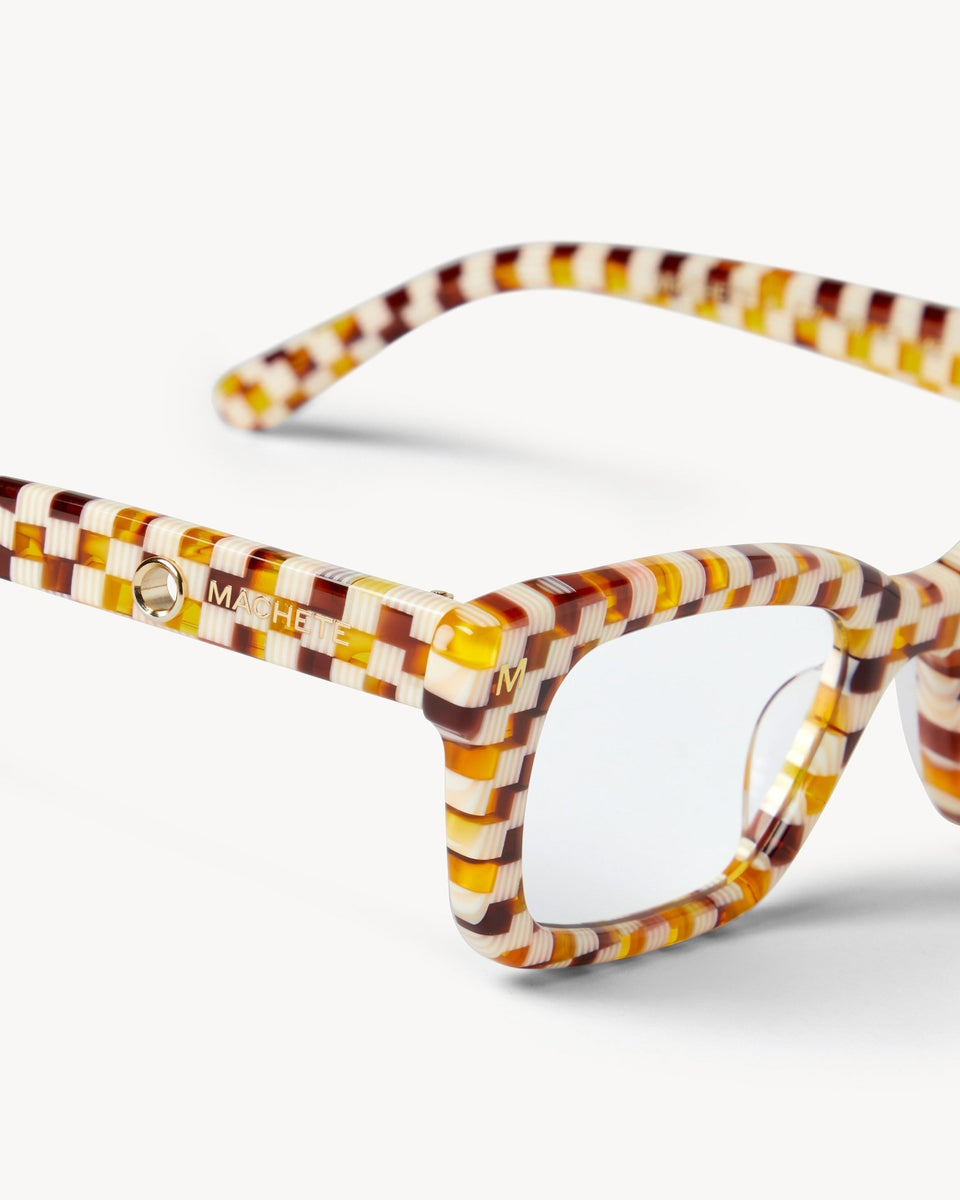 Ruby Optical Blue Light Frames in Tortoise Checker – MACHETE