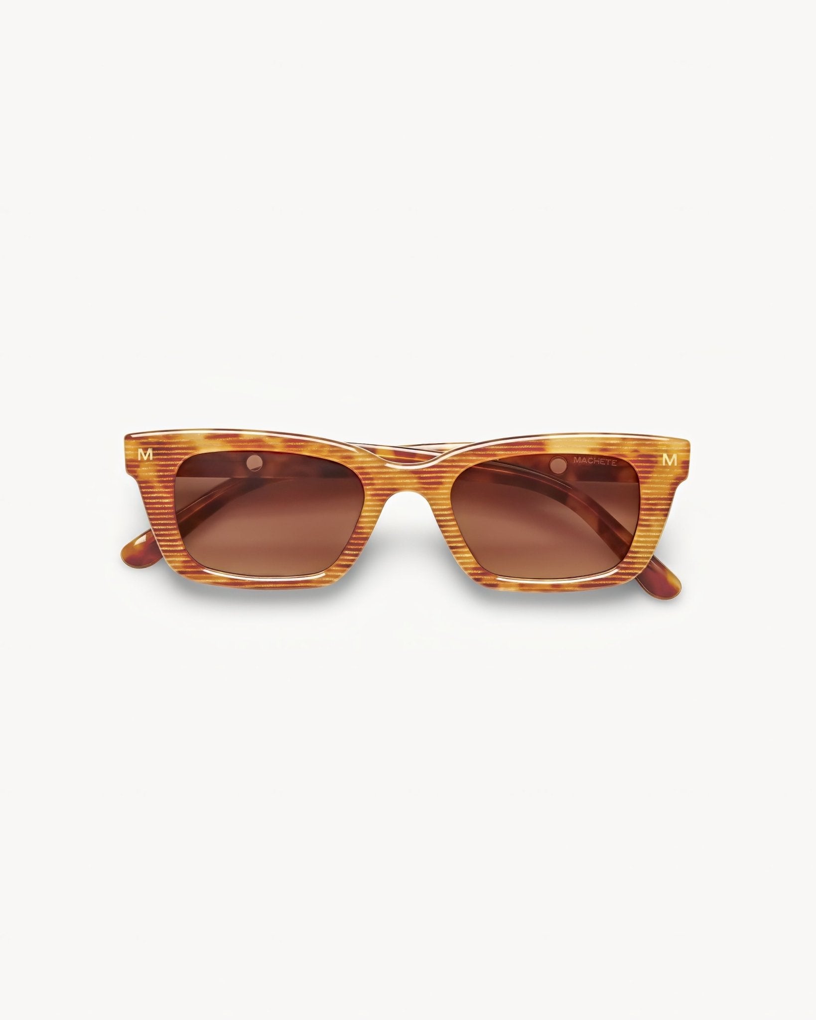 Ruby ‘90s Sunglasses in Light Tortoise Stripe - Machete – MACHETE
