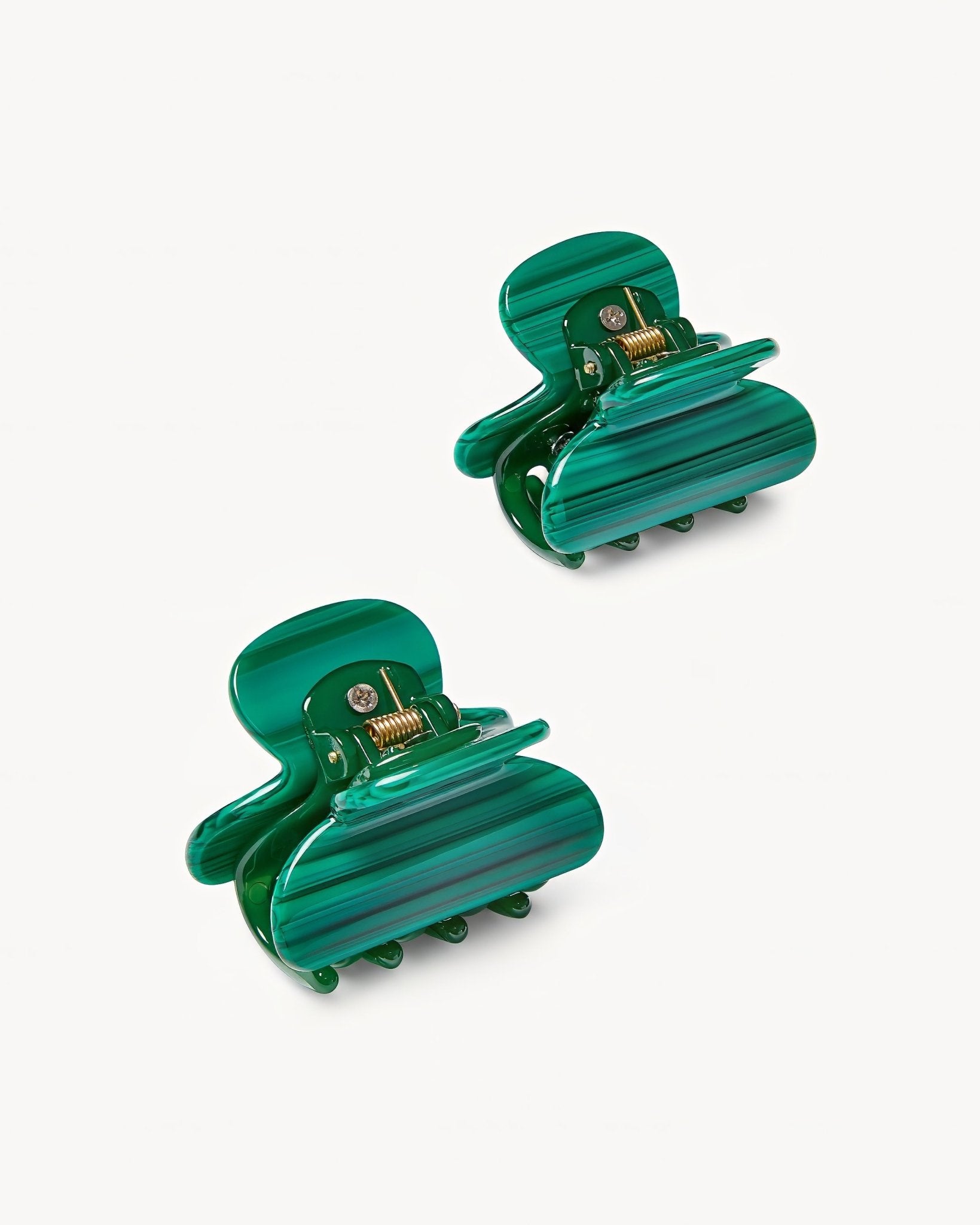 Mini heirloom claws in Green Malachite italian acetate - Machete – MACHETE