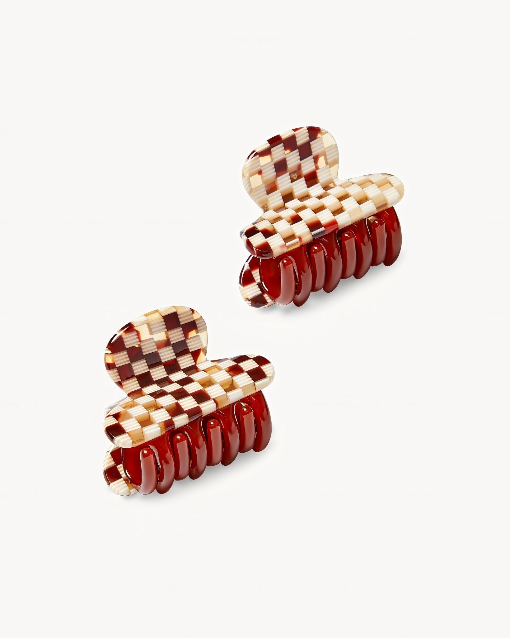 Mini heirloom claw in tortoise checker italian acetate - Machete – MACHETE